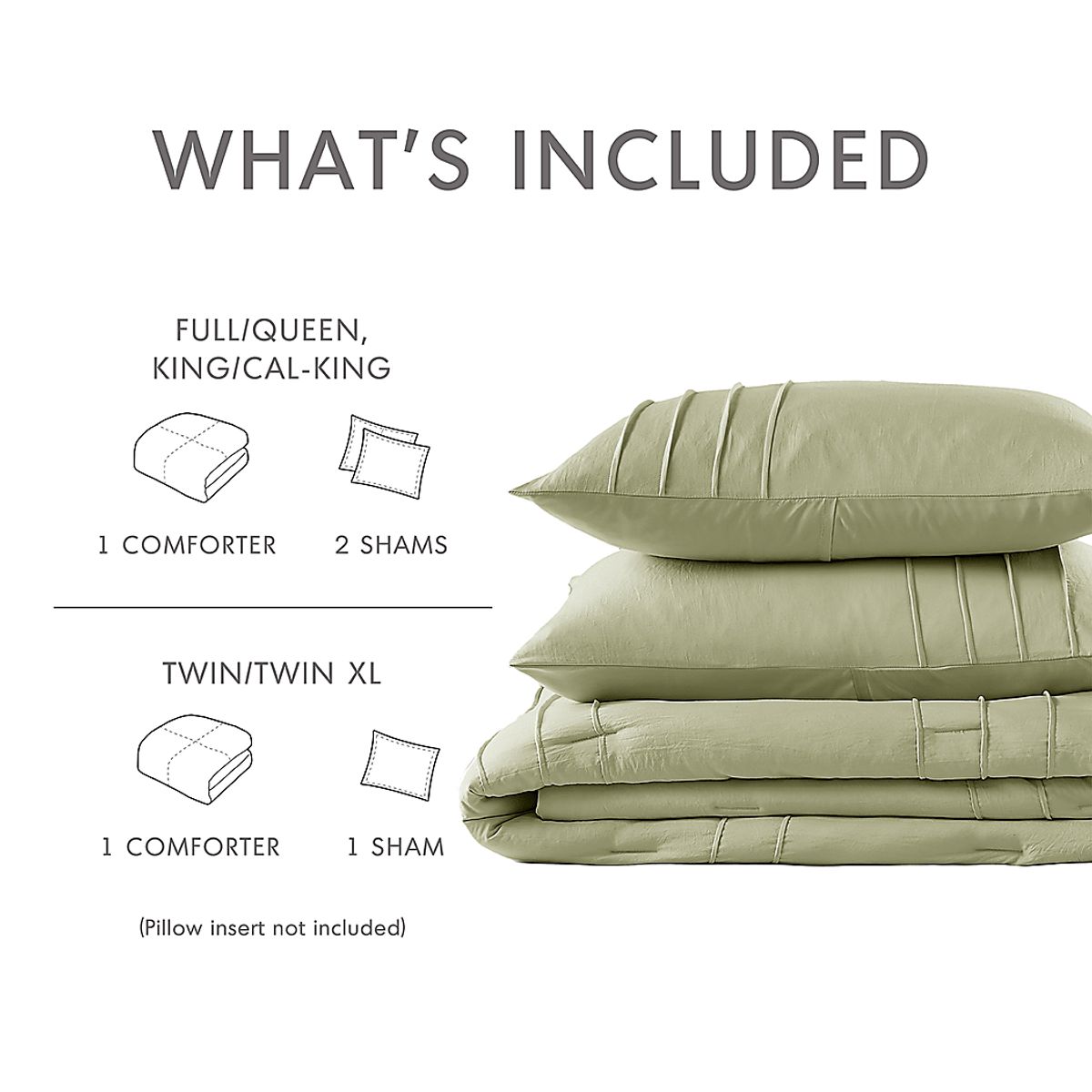 Hanleyea Sage Green Polyester Fabric Queen 3 Pc Comforter Set | Rooms to Go