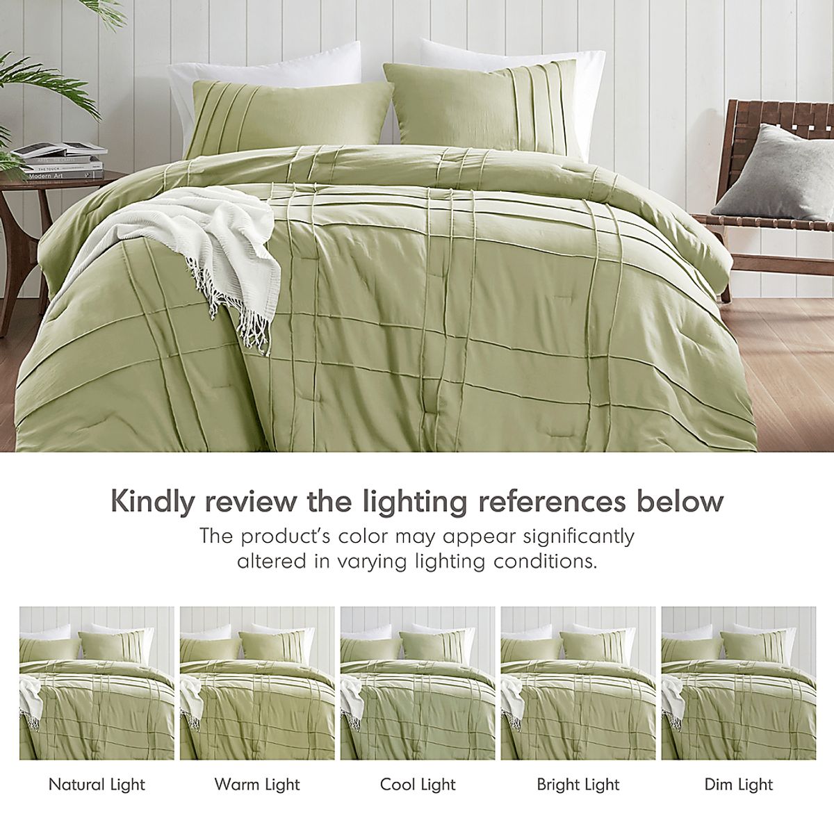 Hanleyea Sage Green Polyester Fabric Queen 3 Pc Comforter Set | Rooms to Go
