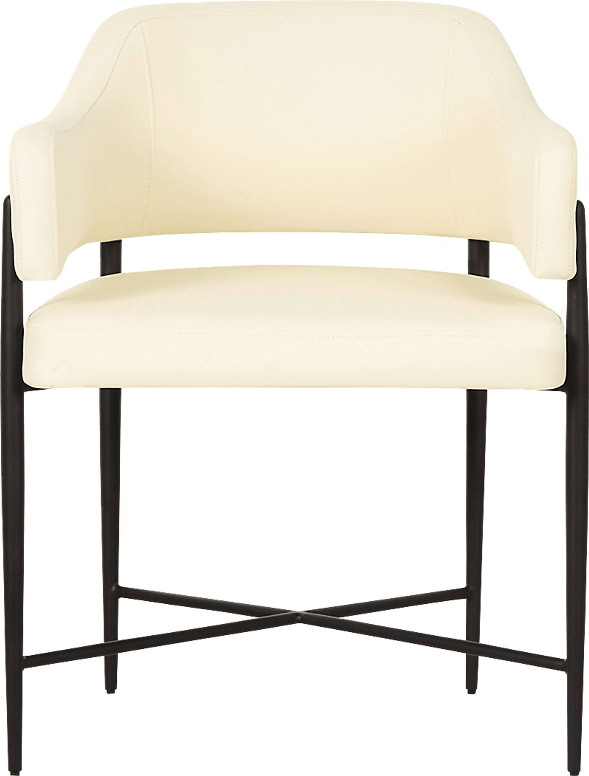 Hansomcab II Cream Beige Faux Leather Fabric Arm Chair | Rooms to Go