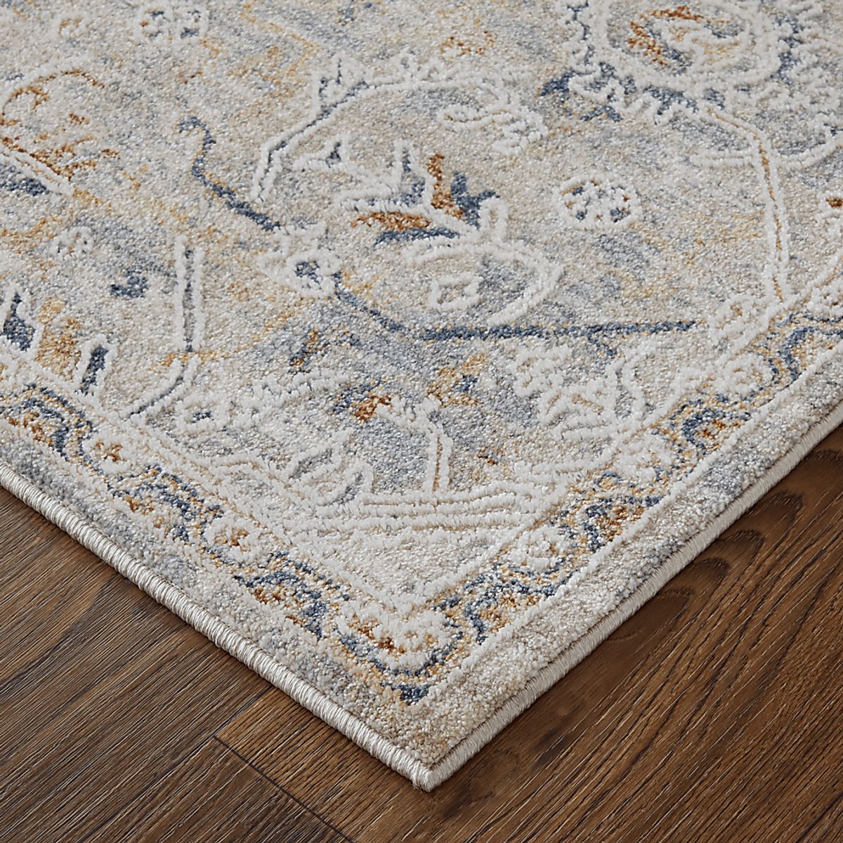 Hardara Blue,Ivory,Tan Beige,Blue,Brown Rugs | Rooms to Go