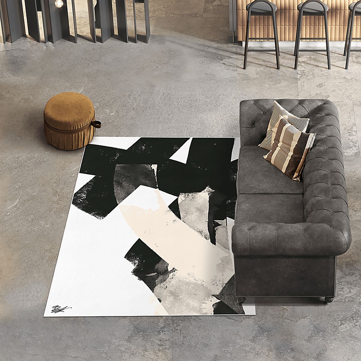 Hardash Black,Gray,White Rugs | Rooms to Go