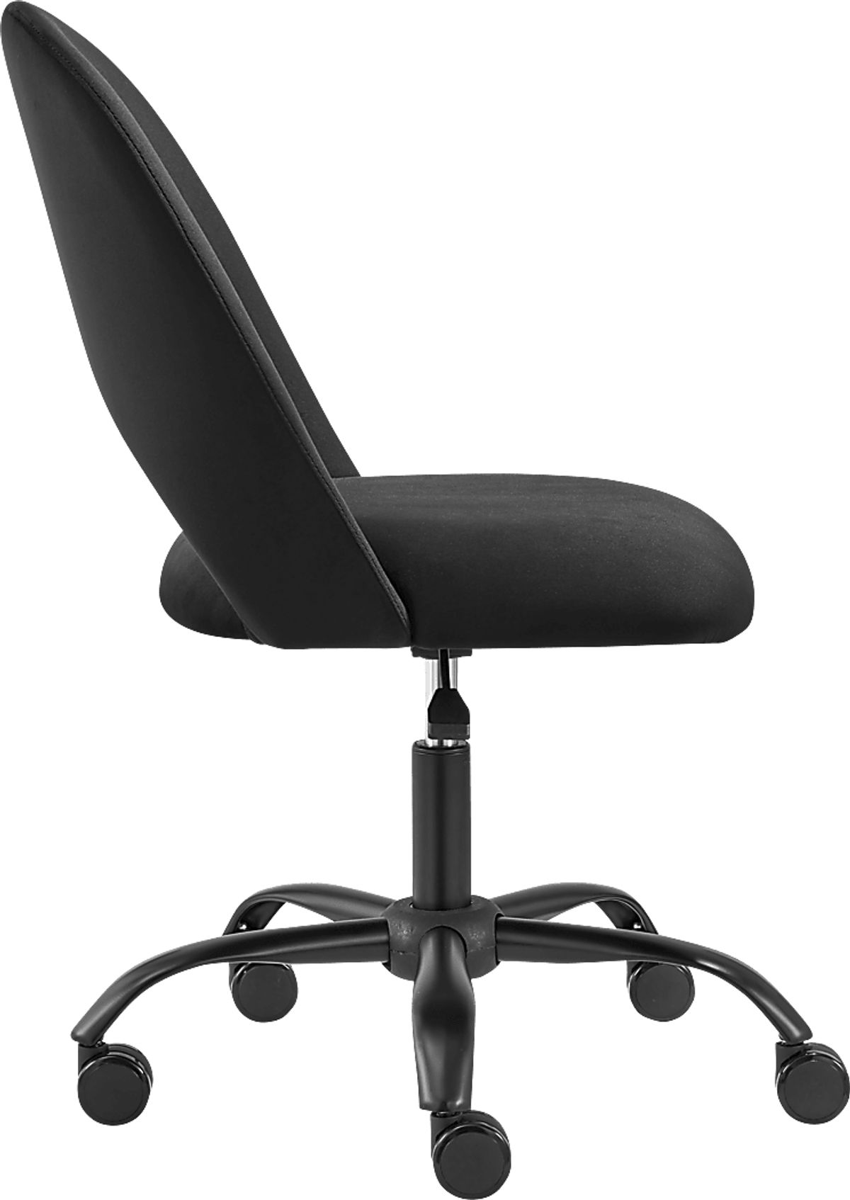 Hardesty Black Velvet Plush Desk Chair | Rooms to Go