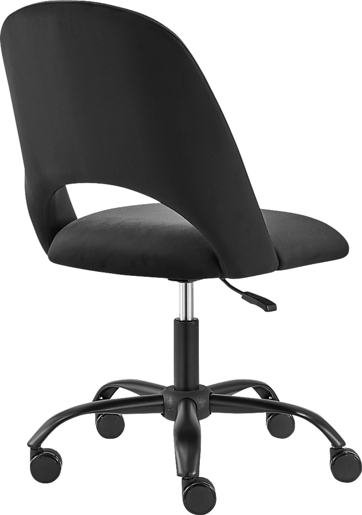Hardesty Black Velvet Plush Desk Chair | Rooms to Go
