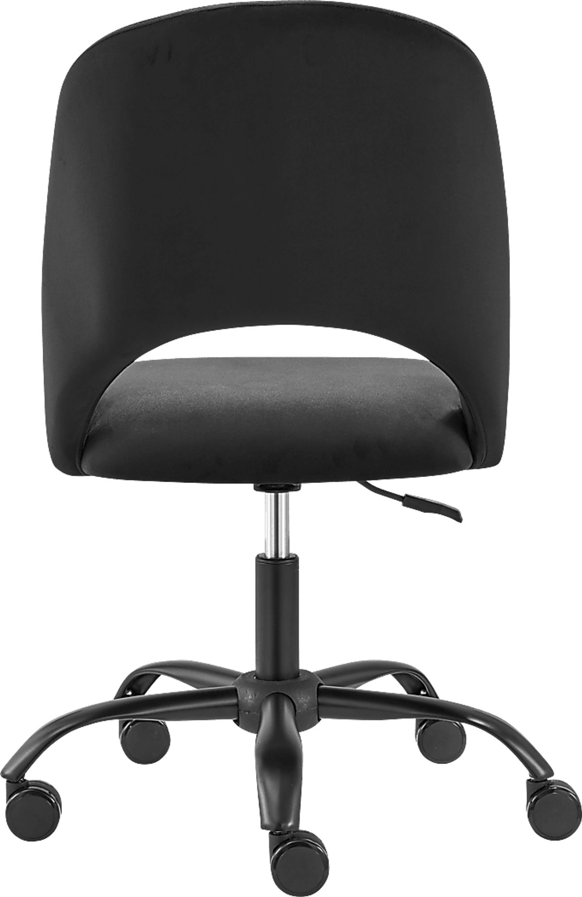 Hardesty Black Velvet Plush Desk Chair | Rooms to Go
