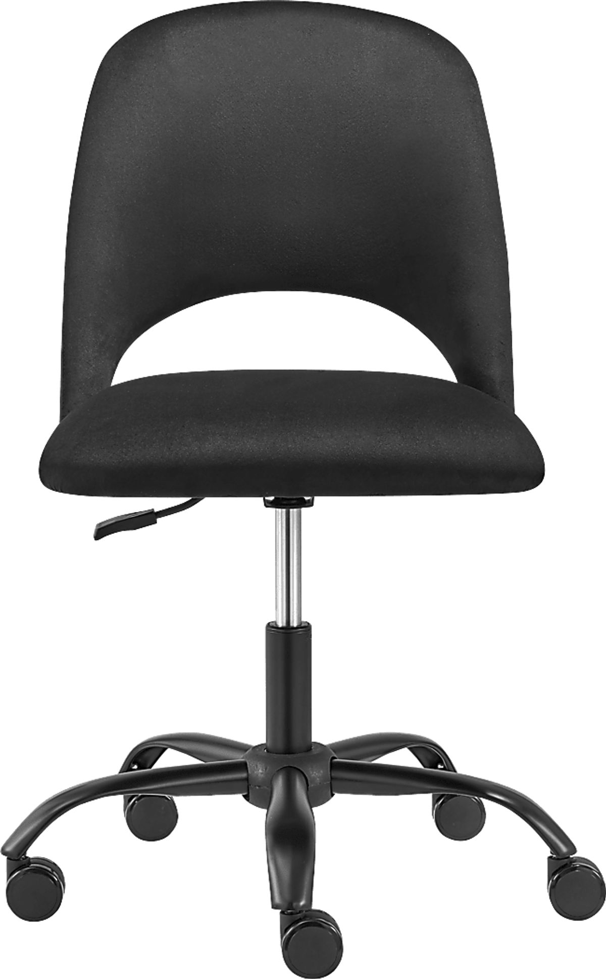 Hardesty Black Velvet Plush Desk Chair | Rooms to Go