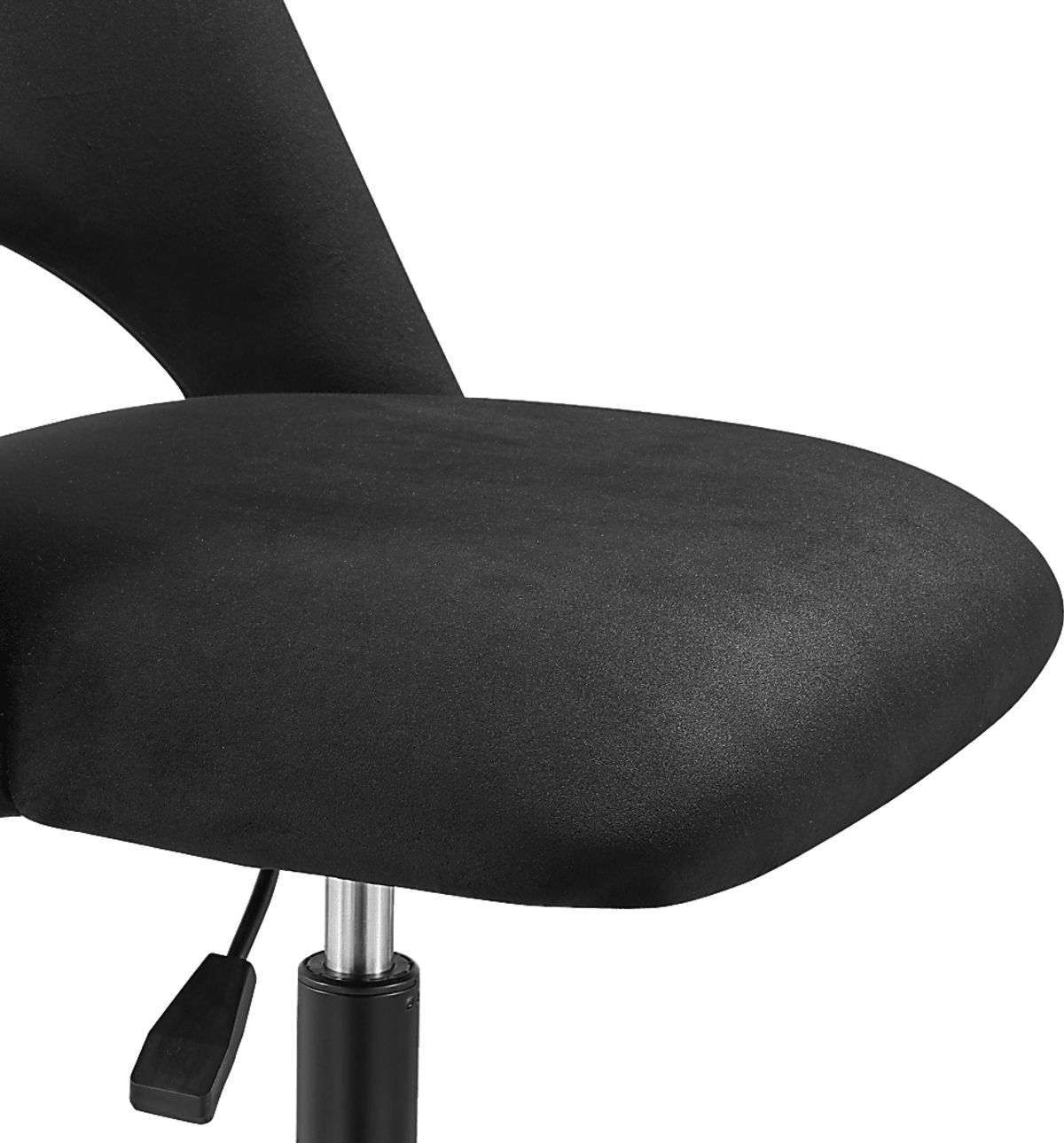Hardesty Black Velvet Plush Desk Chair | Rooms to Go