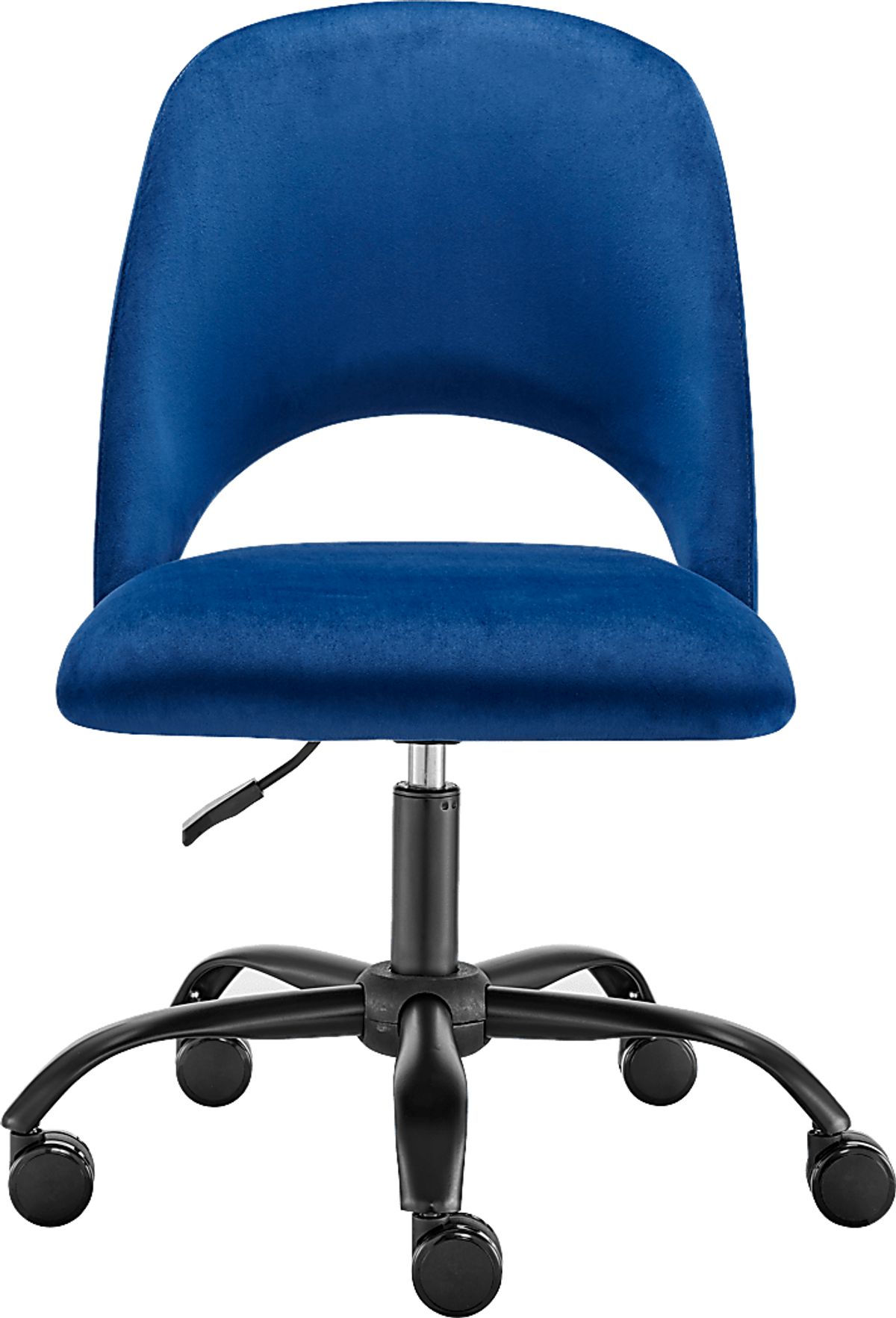 Hardesty Blue Velvet Plush Desk Chair | Rooms to Go