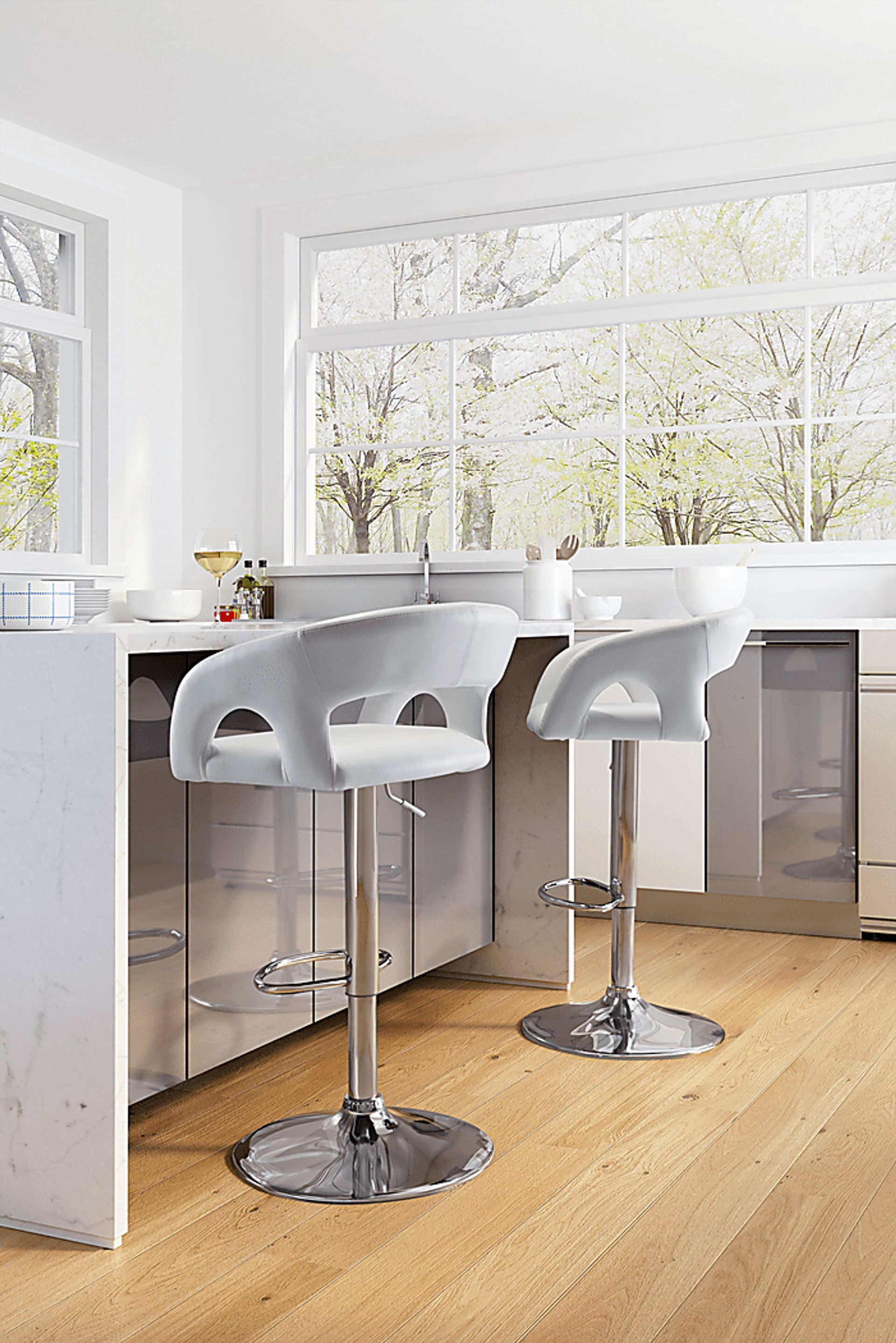 Hark White Colors,White Barstool | Rooms to Go