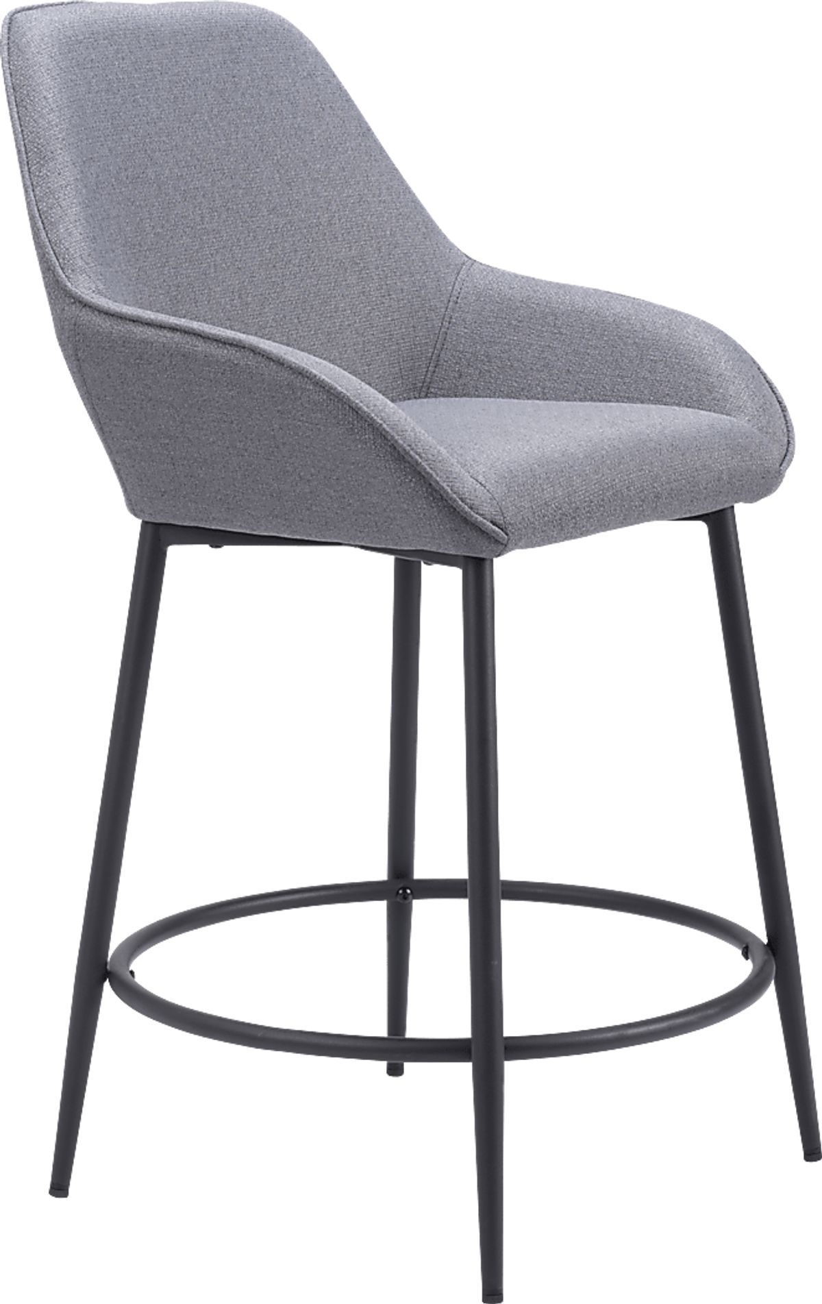 Harlan Black Black,Colors Gray Counter Height Stool, Set Of 2 | Rooms to Go