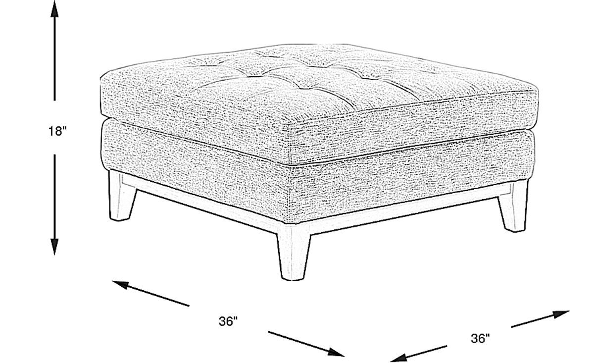Harmon Beige Jacquard Fabric Cocktail Ottoman | Rooms to Go
