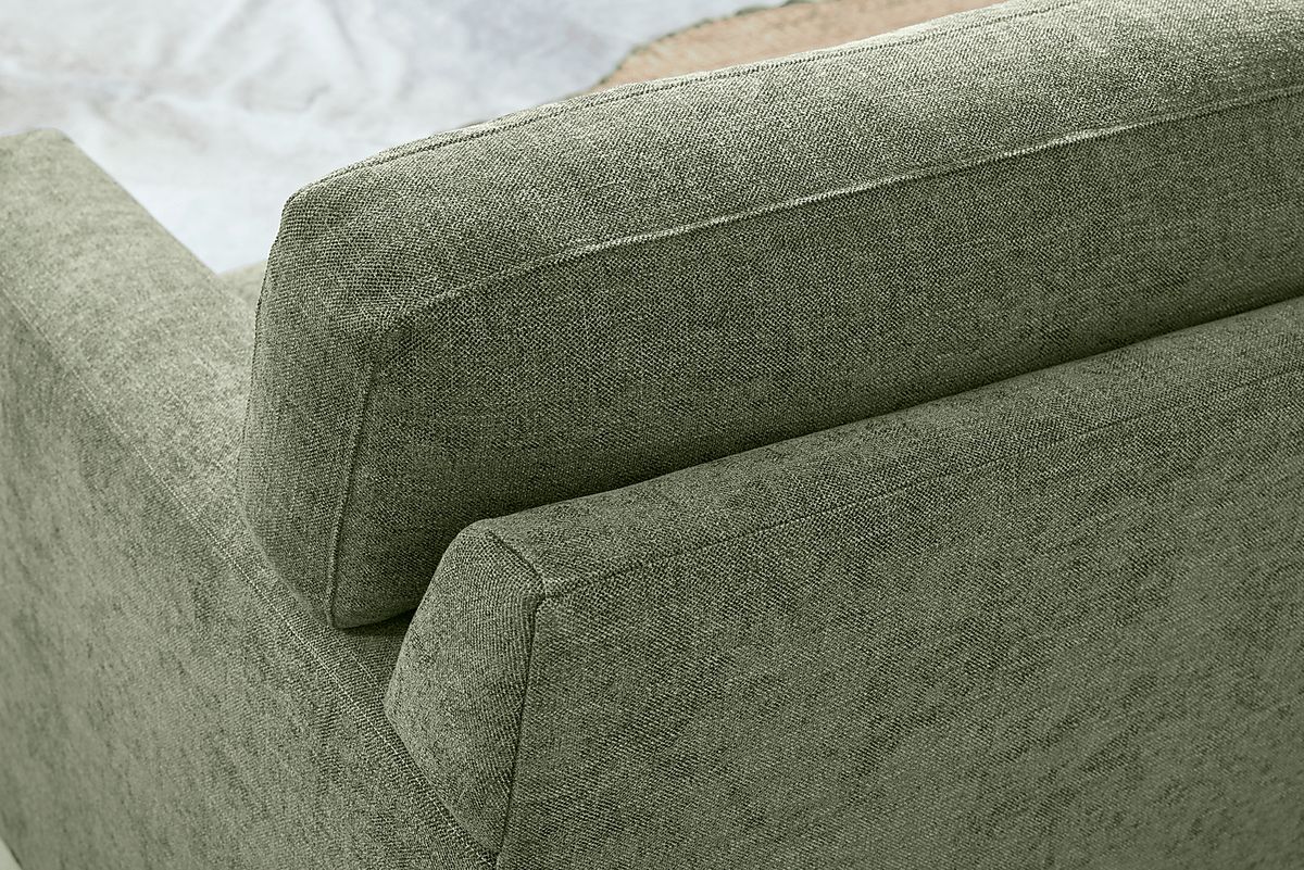 Cindy Crawford Harmonie Avocado Green Chenille Fabric 3 Pc With Double ...