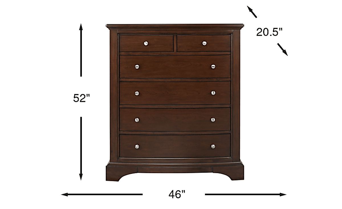 Harrington Place Cherry Dark Wood Chest | Rooms to Go