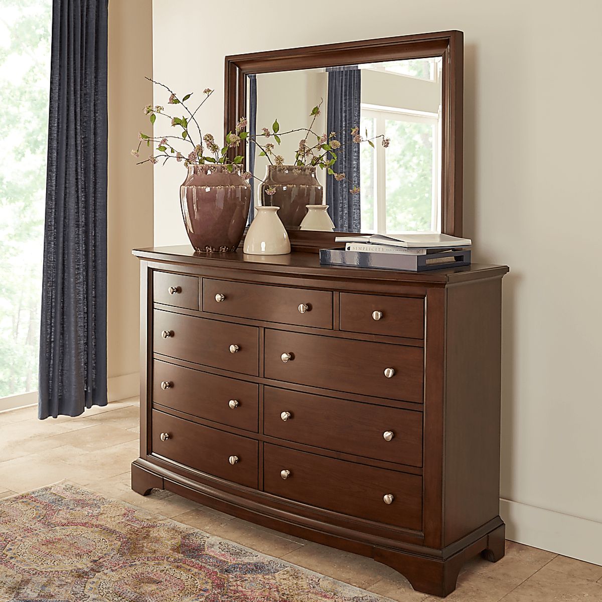 Harrington Place Cherry Dark Wood Dresser | Rooms to Go