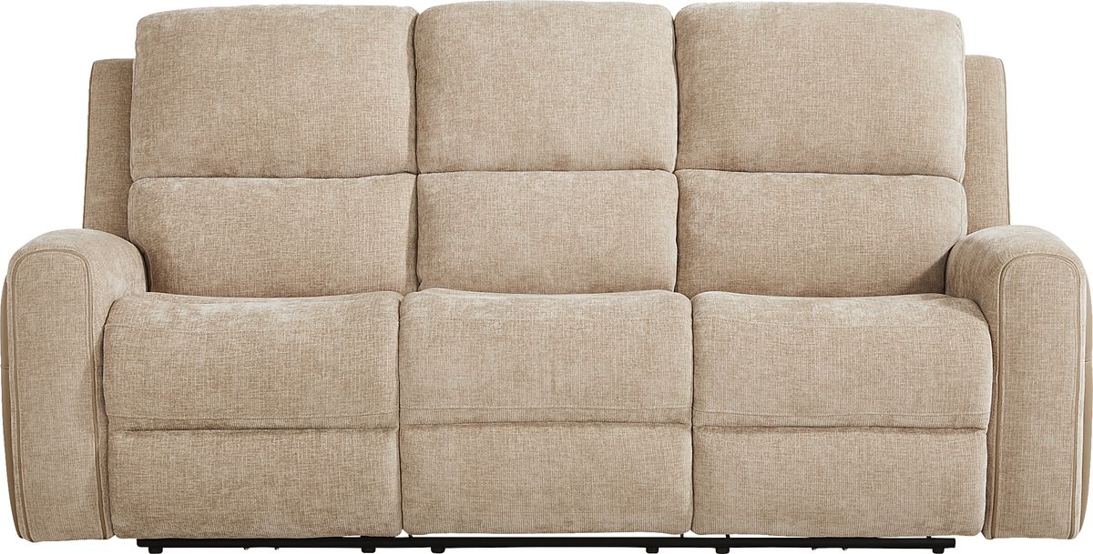 Harrison 3 Pc Beige Woven Dual Power Reclining Living Room Set With ...
