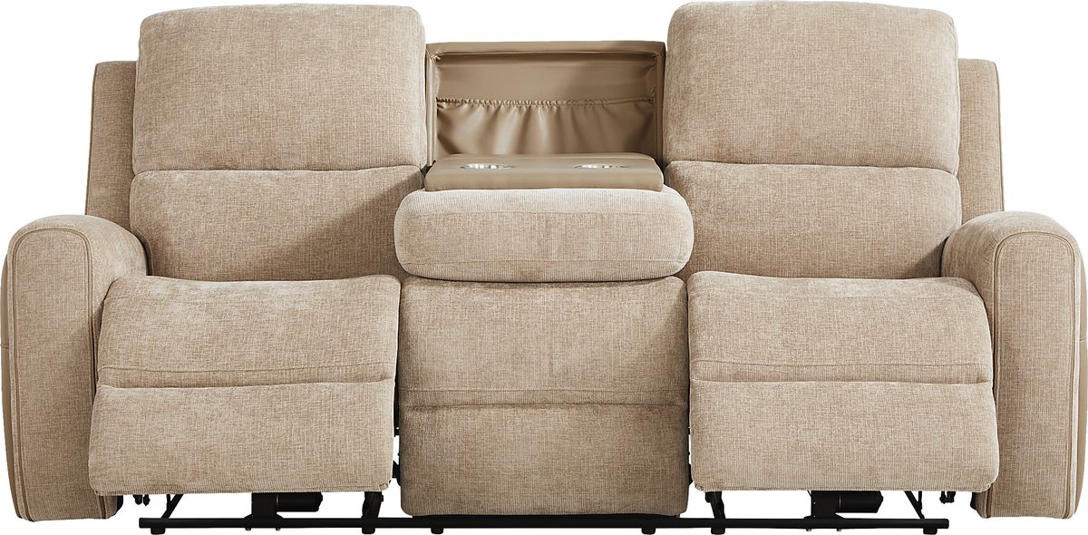 Harrison 3 Pc Beige Woven Dual Power Reclining Living Room Set With ...