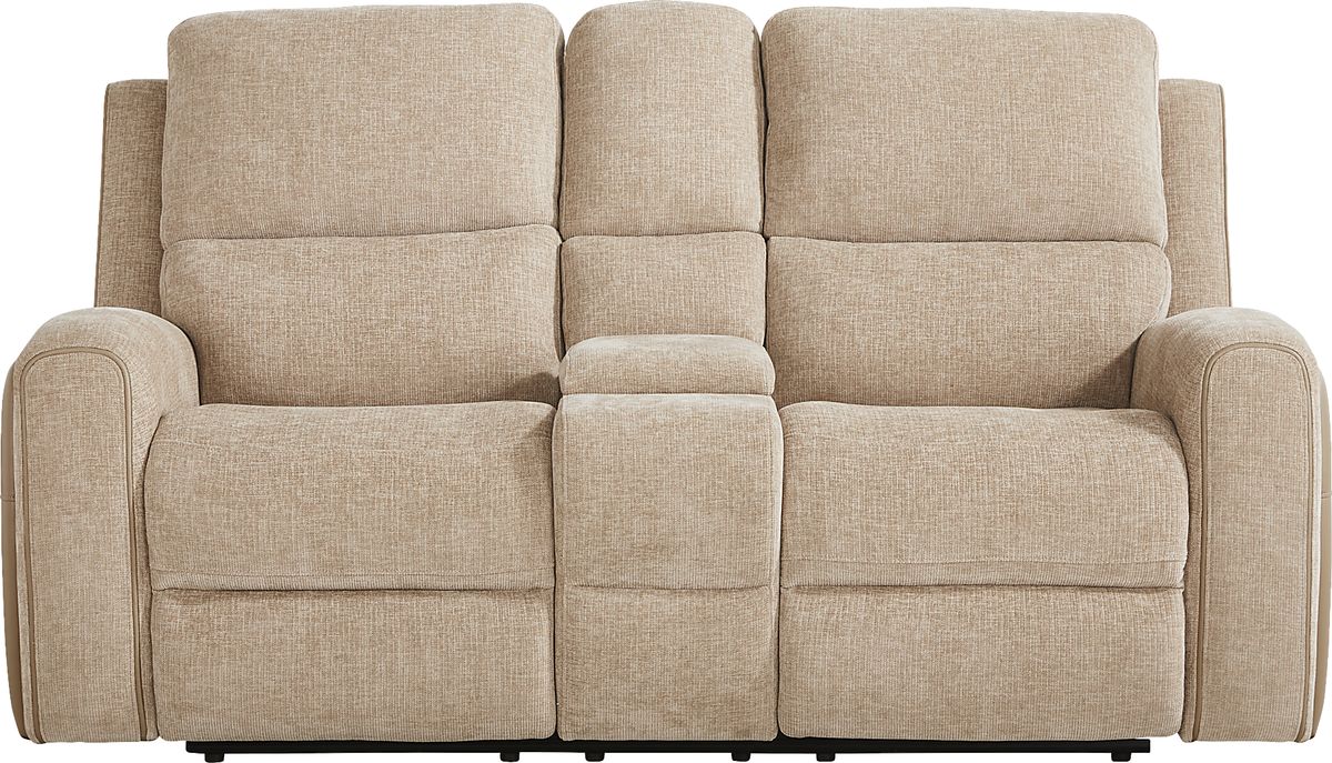 Harrison 2 Pc Beige Woven Non-Power Reclining Living Room Set With ...