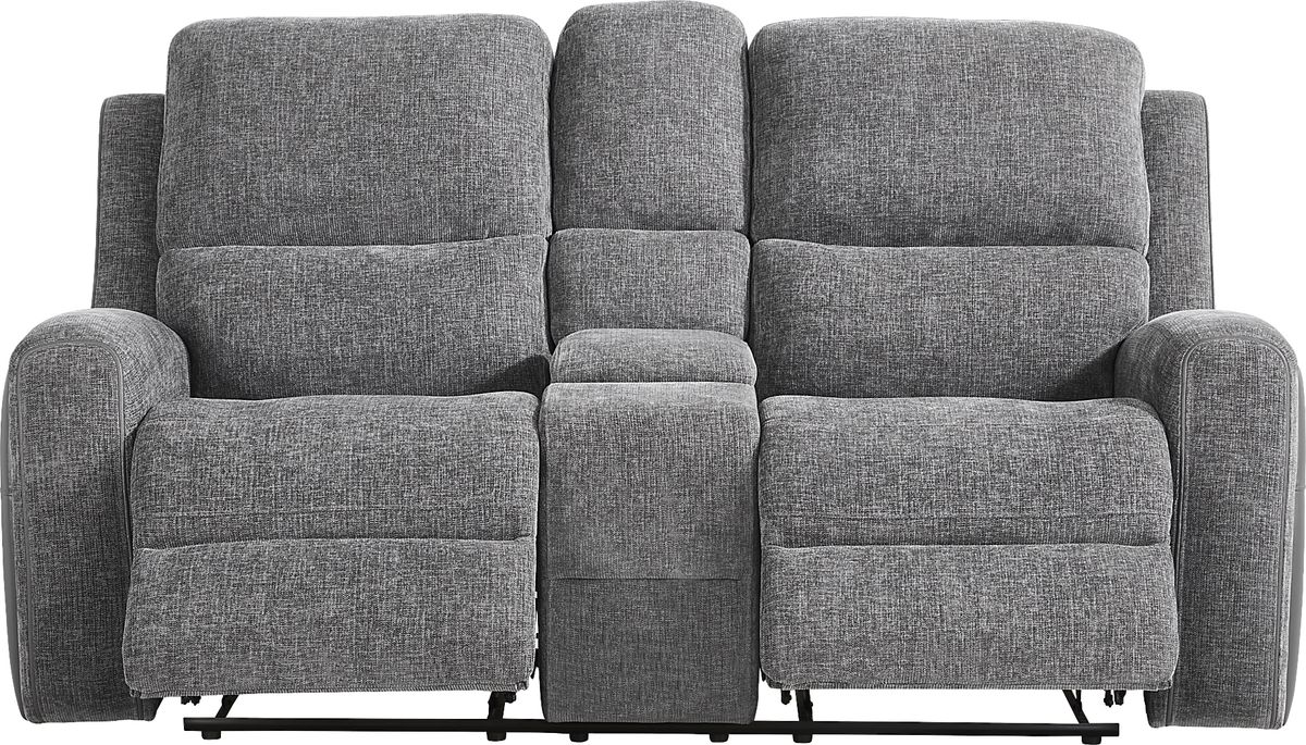 Harrison 2 Pc Charcoal Black,Gray Woven Non-Power Reclining Living Room ...