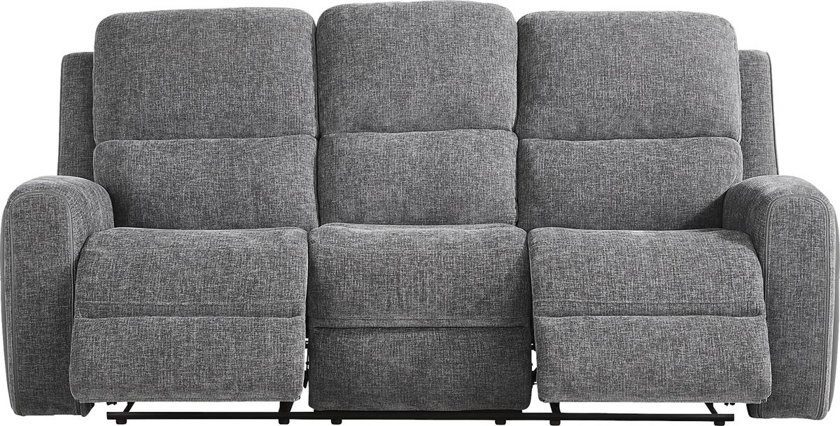Harrison 5 Pc Charcoal Black,Gray Woven Non-Power Reclining Living Room ...