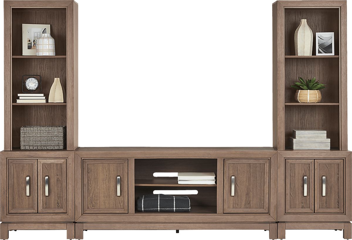 Hartney MILL 5 Pc Brown Dark Wood 64 in. Wall Unit | Rooms to Go