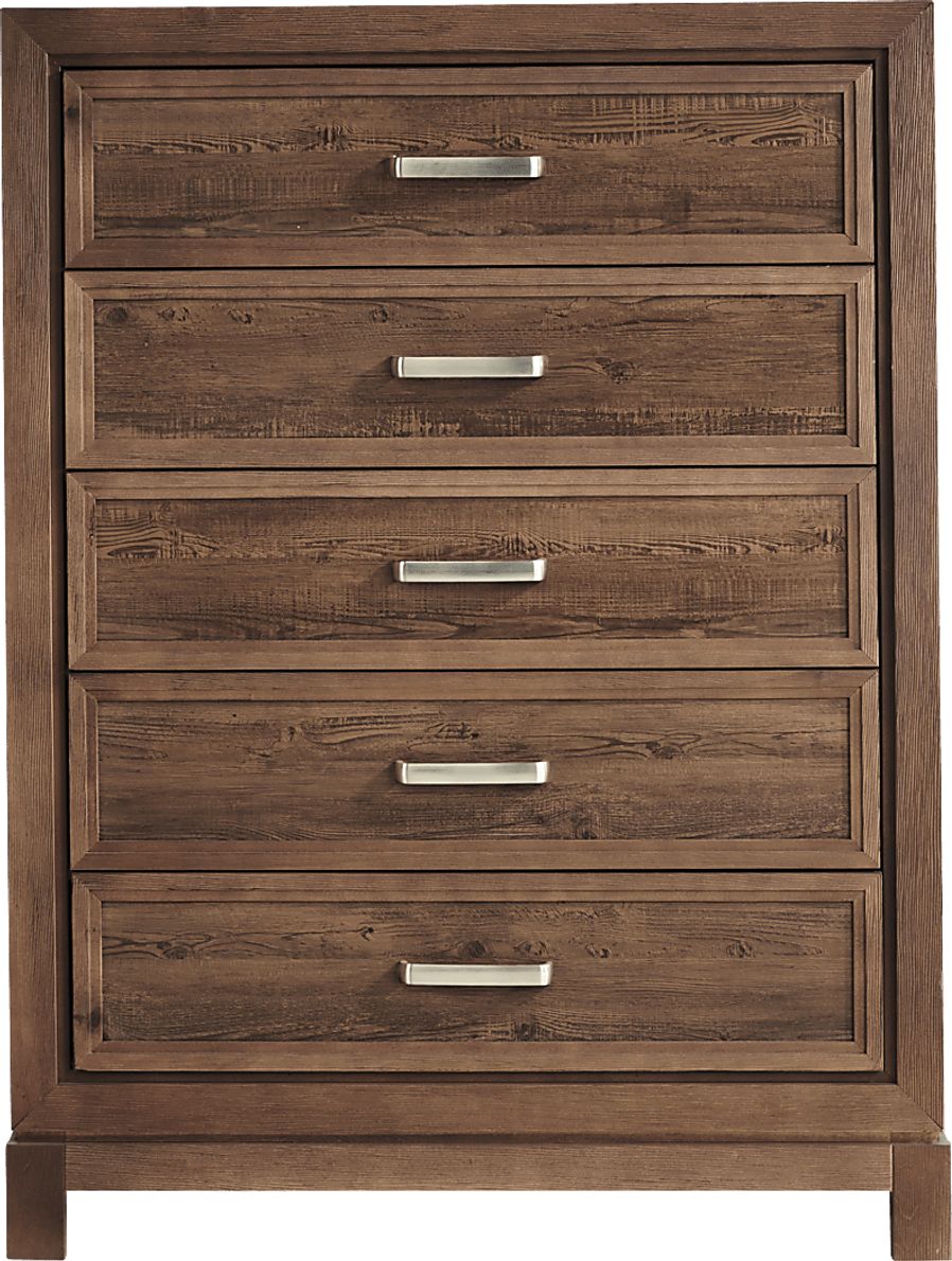 Hartney MILL Brown Dark Wood Chest - Rooms To Go