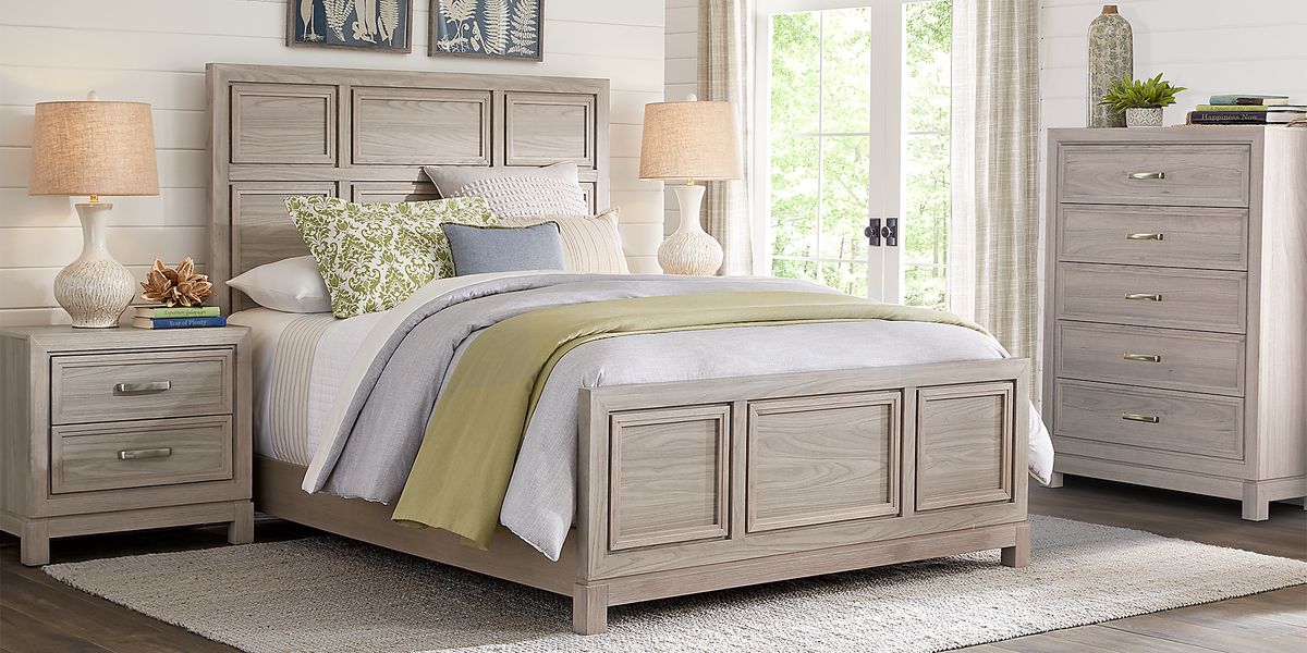 Hartney MILL 5 Pc Gray King Bedroom Set - Rooms To Go