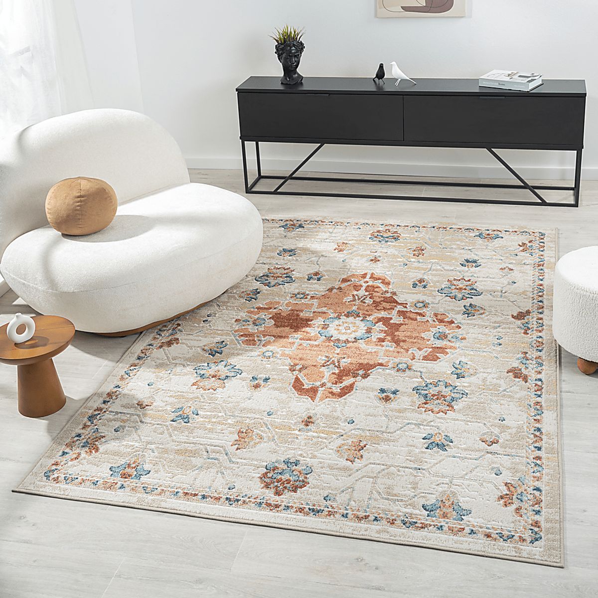 Hatem Ivory,Rust Beige,Red Rugs | Rooms to Go