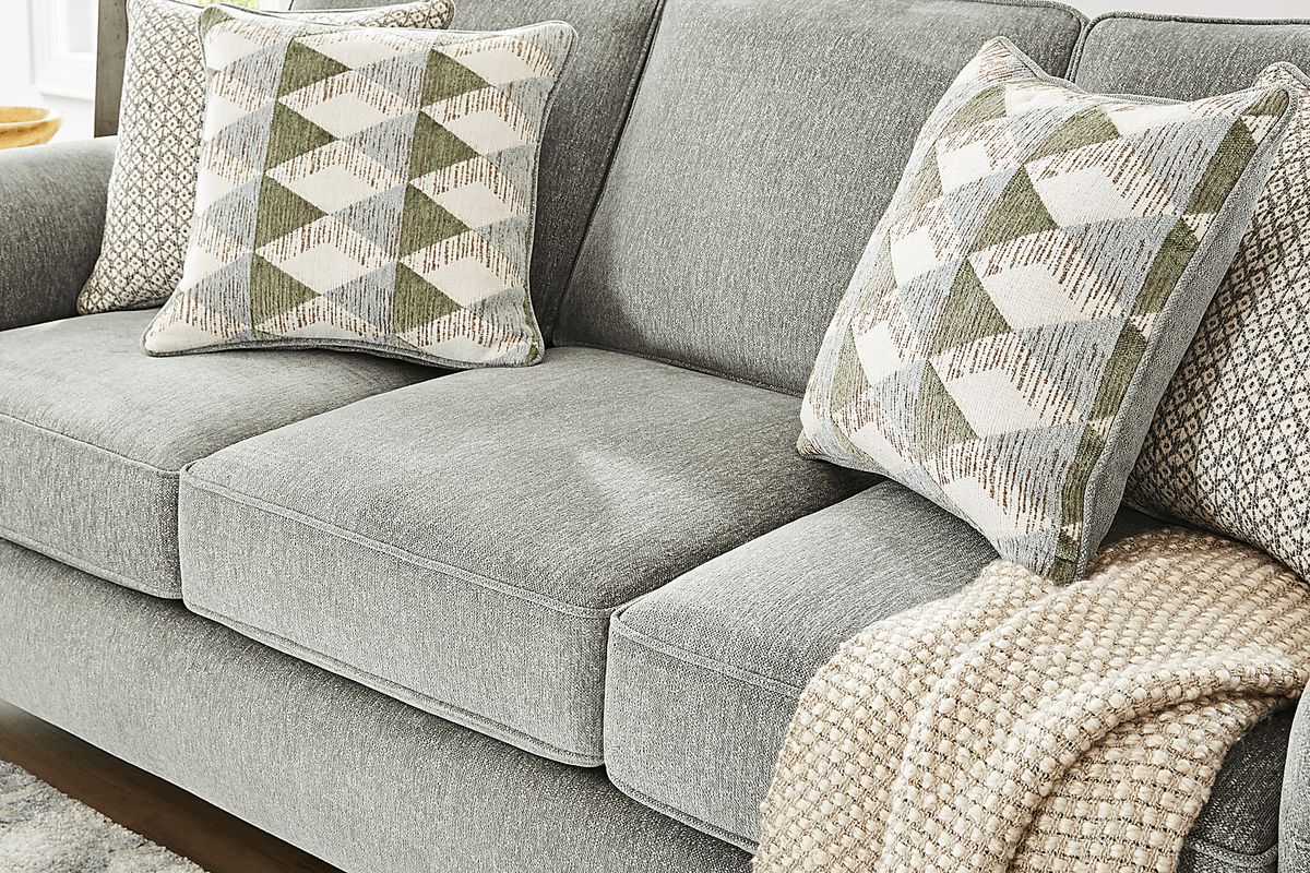 Hathaway 7 Pc Bluestone Woven Premium Sleeper Living Room Set With Loveseat, Sleeper Sofa, 3 Pc ...