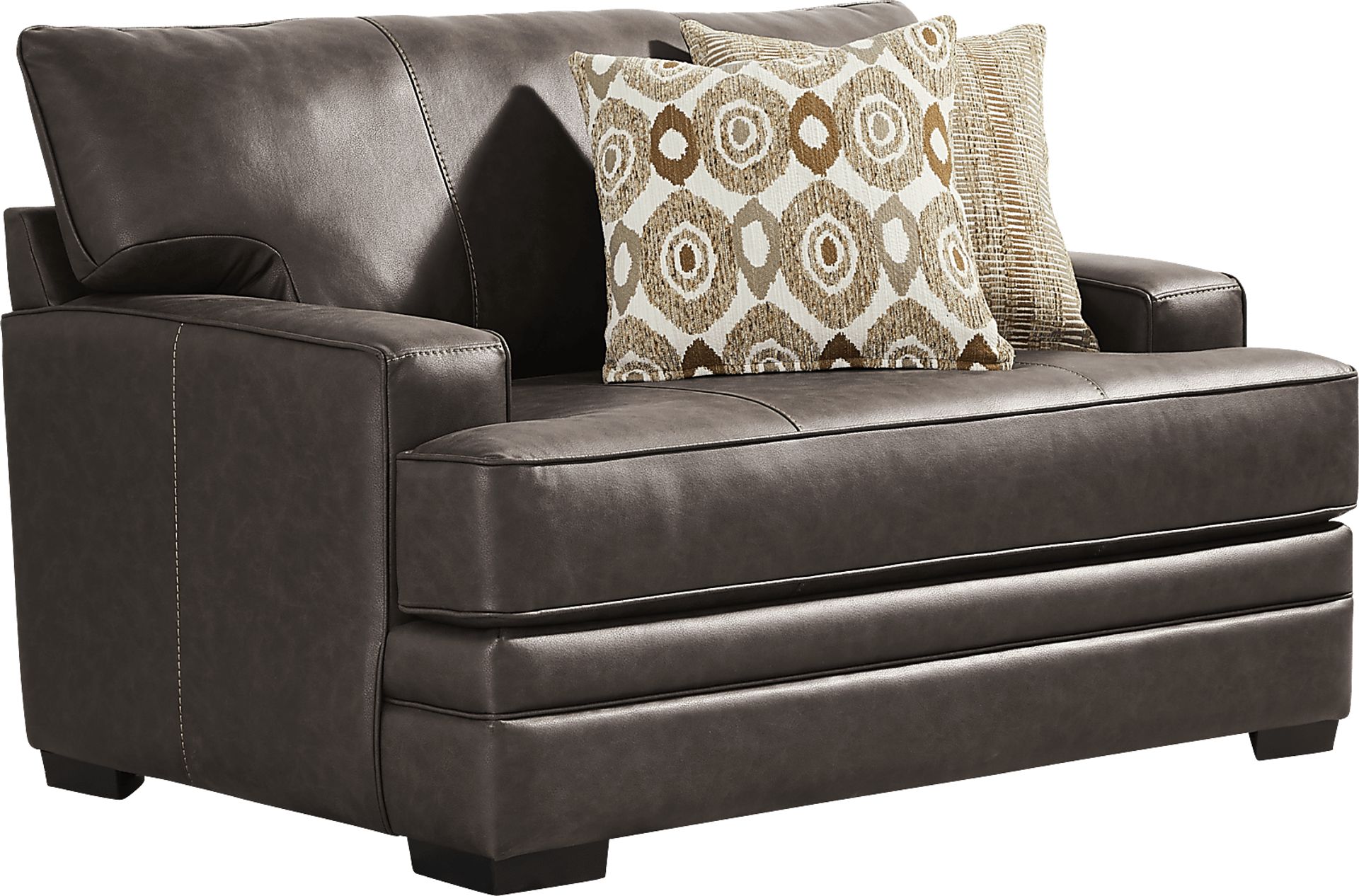 Hattingly 6 Pc Brown Microfiber Living Room Set With Sofa, Chair, Lamp ...