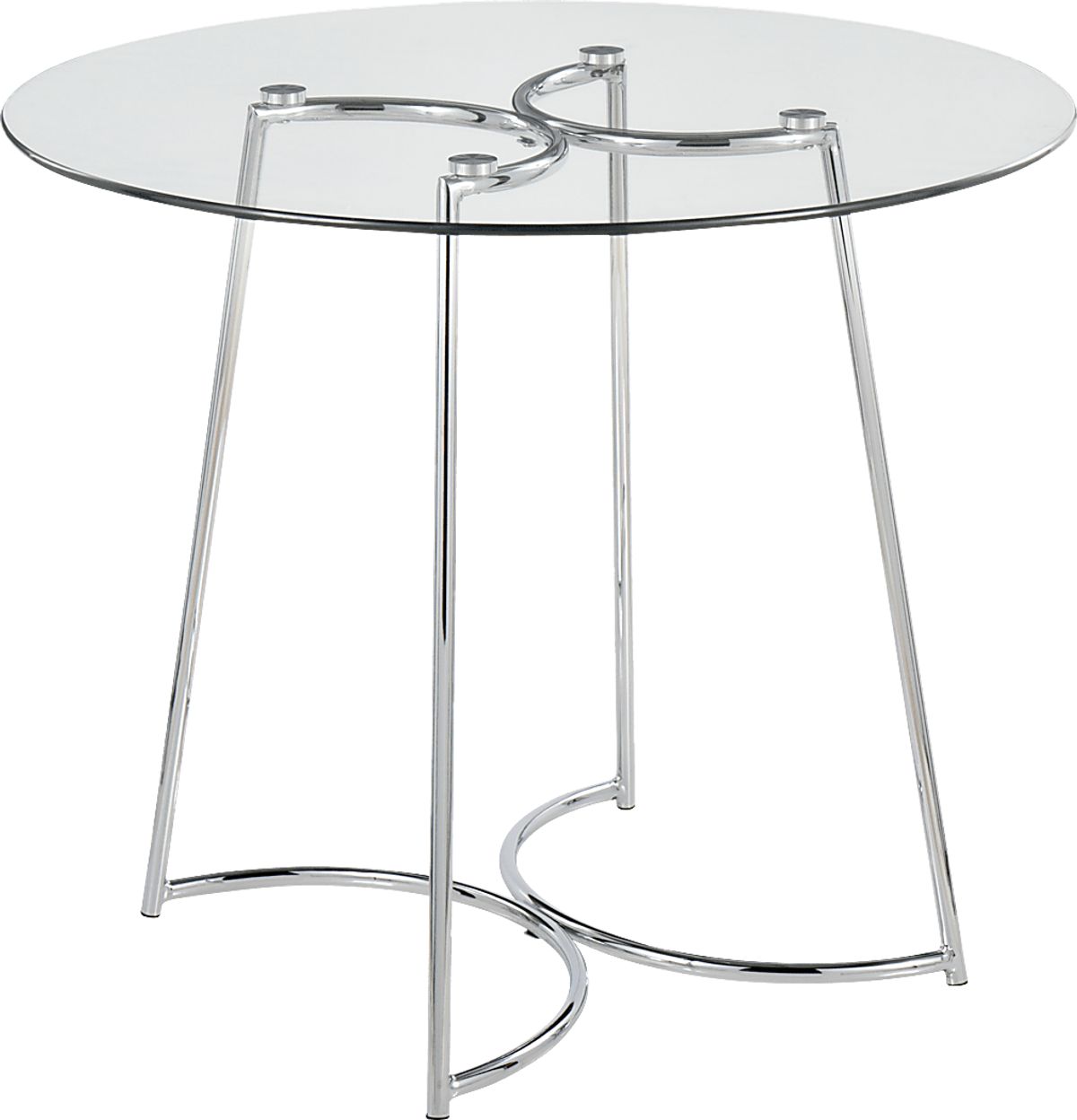 Haurt Chrome Metal Polyester Fabric 3 Pc Dining Set | Rooms to Go