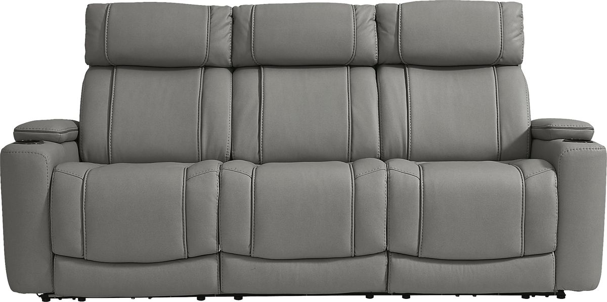 Haven Point 8 Pc Charcoal Black,Gray Microfiber Dual Power Reclining ...