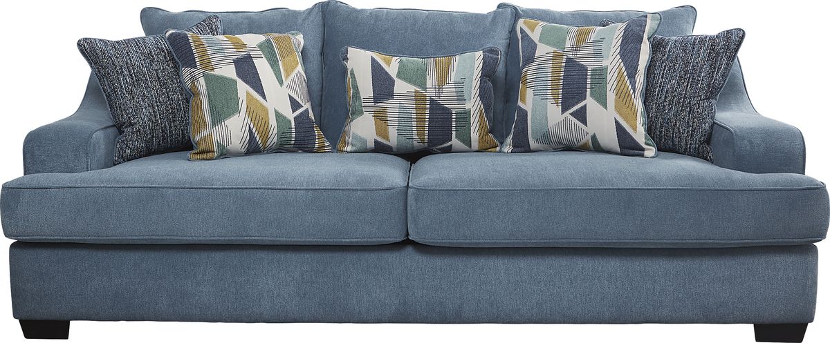 Havenridge Blue Polyester Fabric Sofa | Rooms to Go