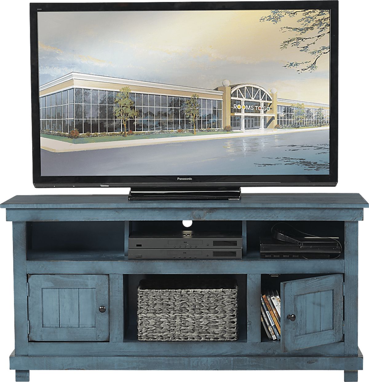 Havenwood Blue Colors Console | Rooms to Go