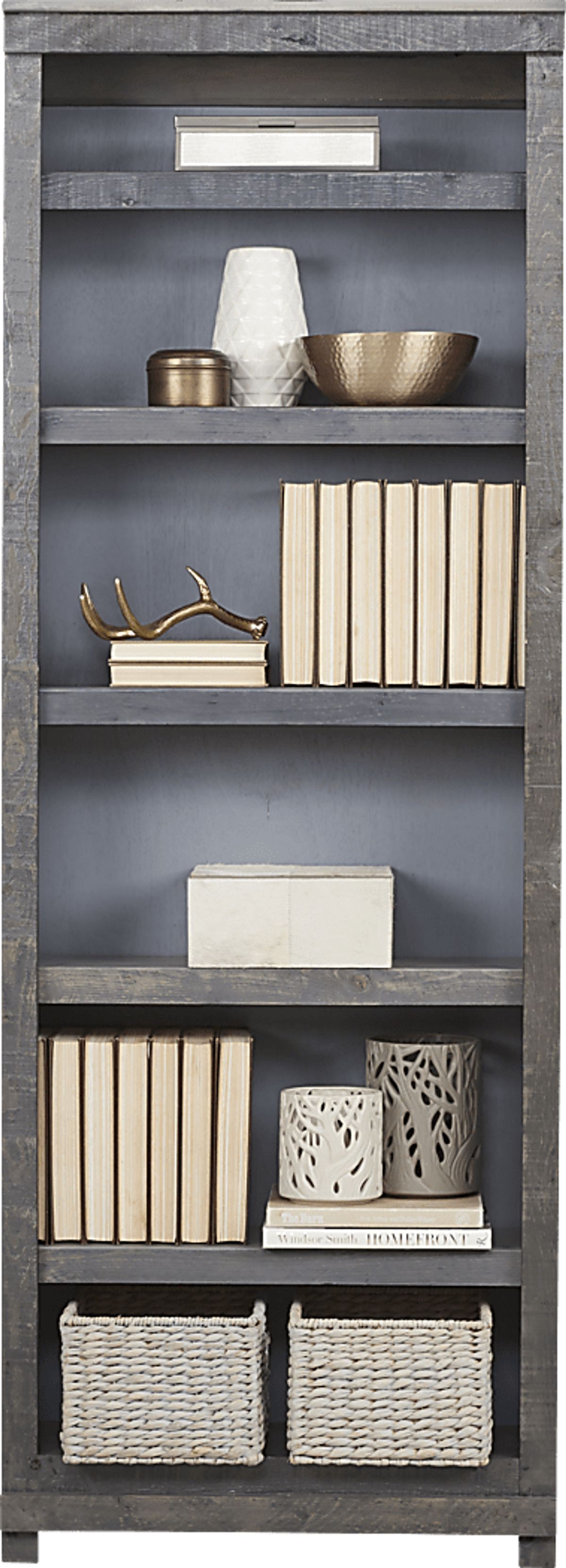 Havenwood Gray Bookcase | Rooms to Go