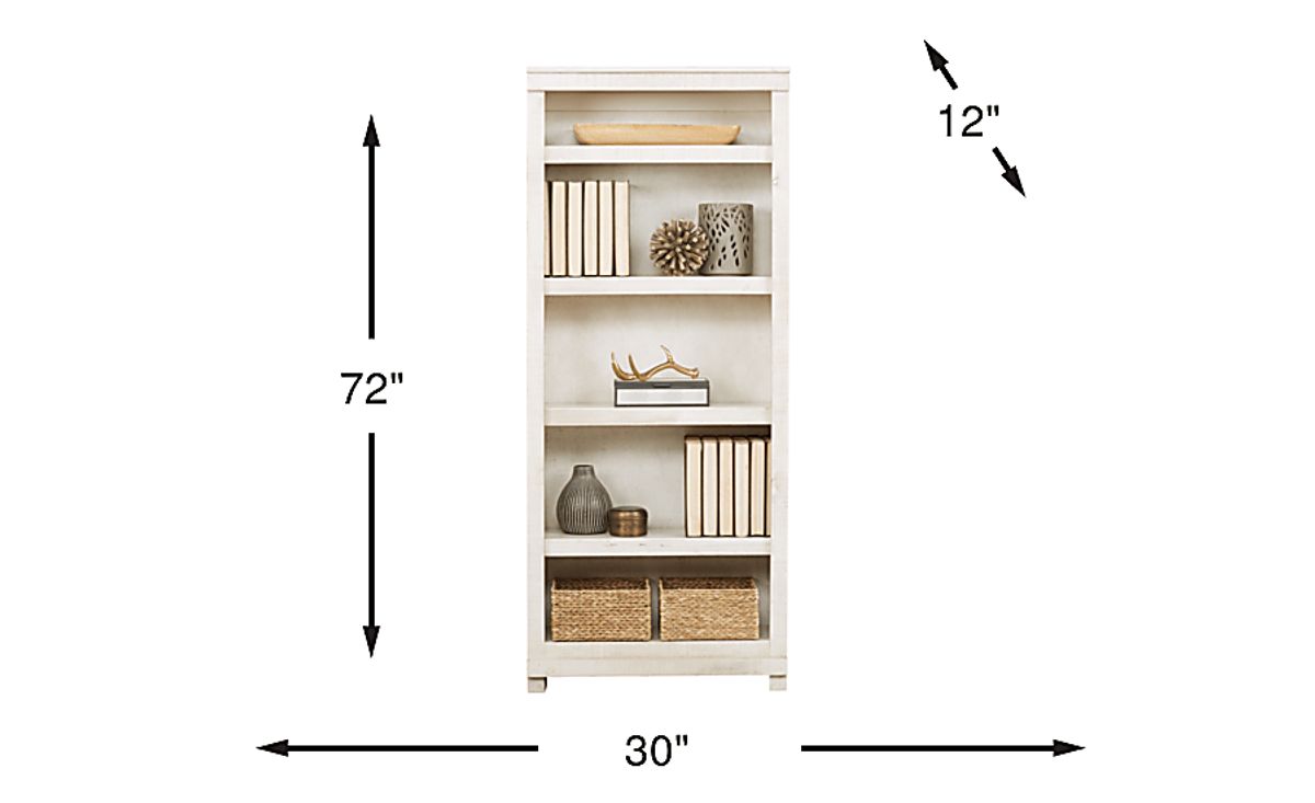 Havenwood White Colors,White Bookcase | Rooms to Go