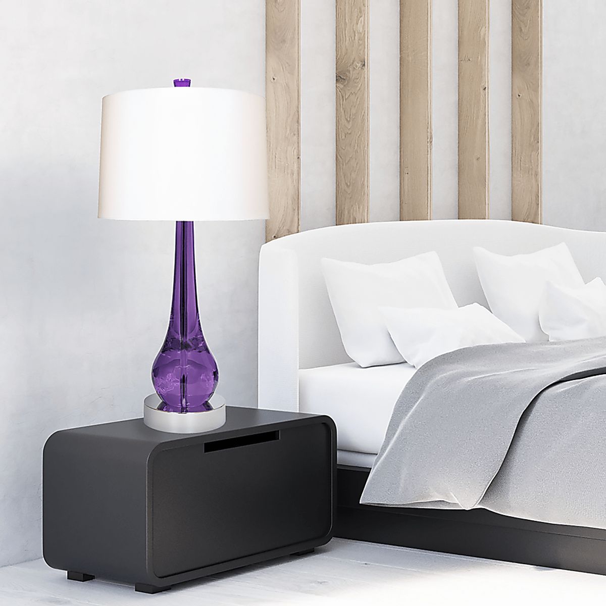 Haymarket Violet Red Table Lamp | Rooms to Go