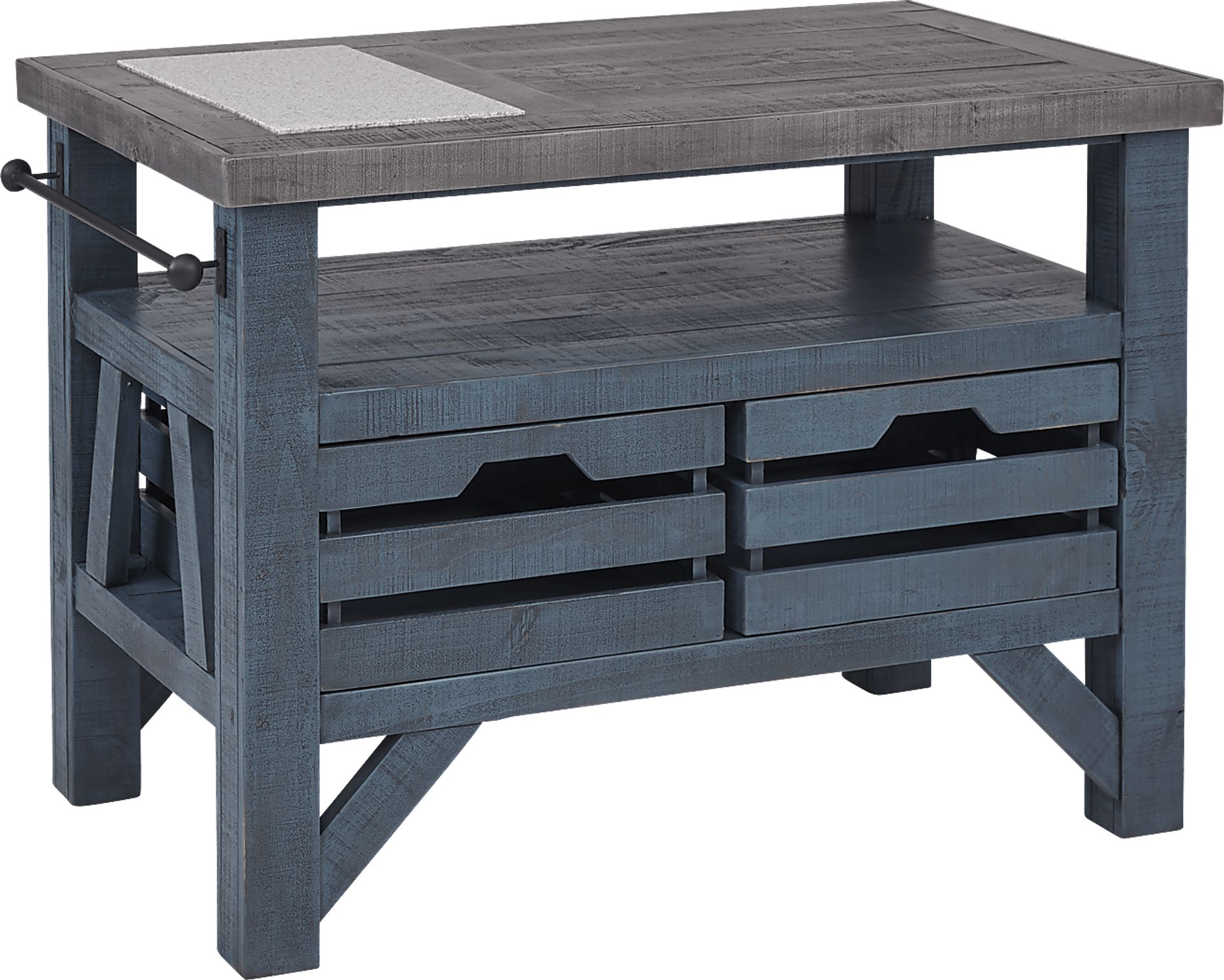 Hazel Peak Blue Colors Kitchen Island | Rooms to Go