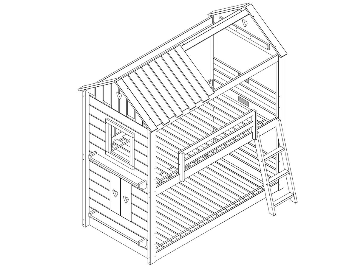 bunk bed line drawing