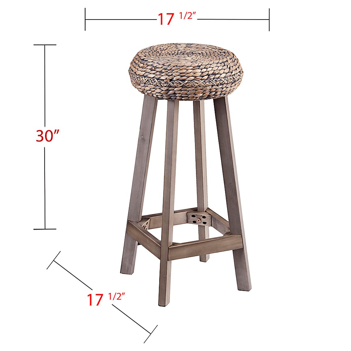 Hebberg Brown Dark Wood Barstool | Rooms to Go