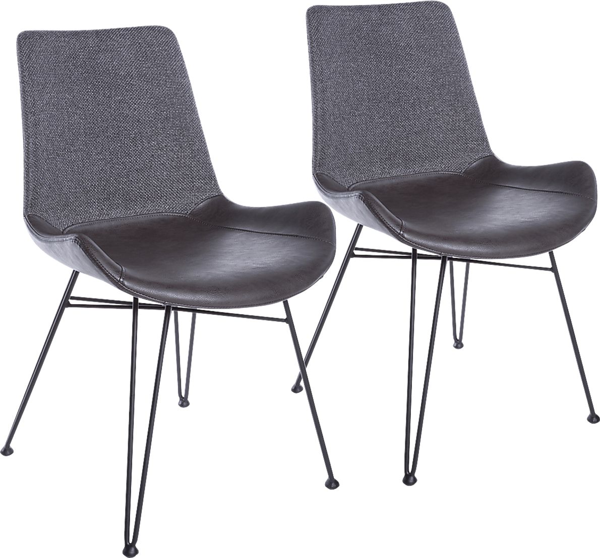 Heidiway Dark Gray Side Chair, Set of 2 - Rooms To Go
