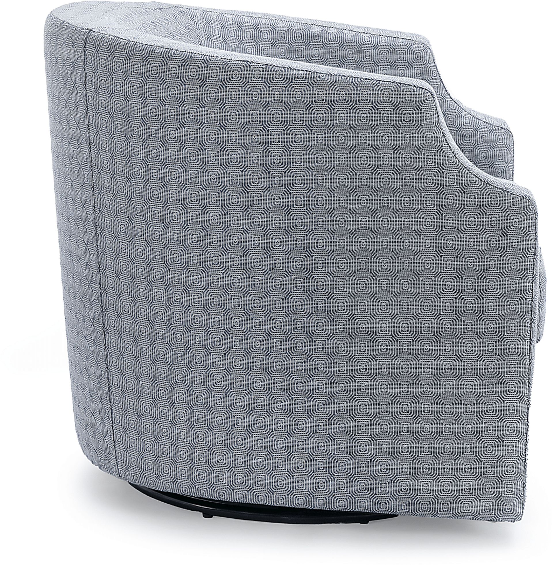Hekau Blue Polyester Fabric Swivel Accent Chair | Rooms to Go