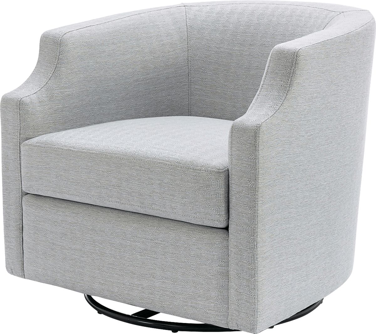 Hekau Blue Polyester Fabric Swivel Accent Chair | Rooms to Go