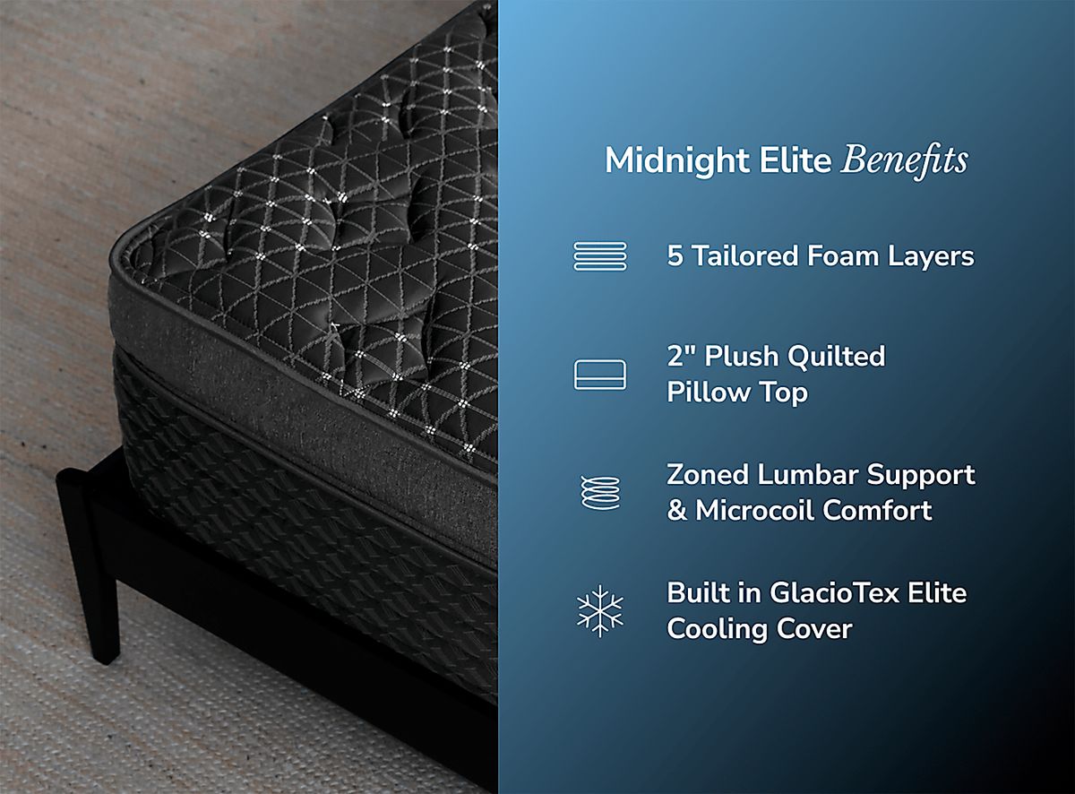 Helix Midnight Elite Split King Adjustable Mattress Set | Rooms to Go