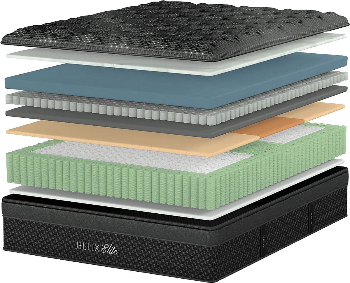 Helix Midnight Elite Split King Adjustable Mattress Set | Rooms to Go