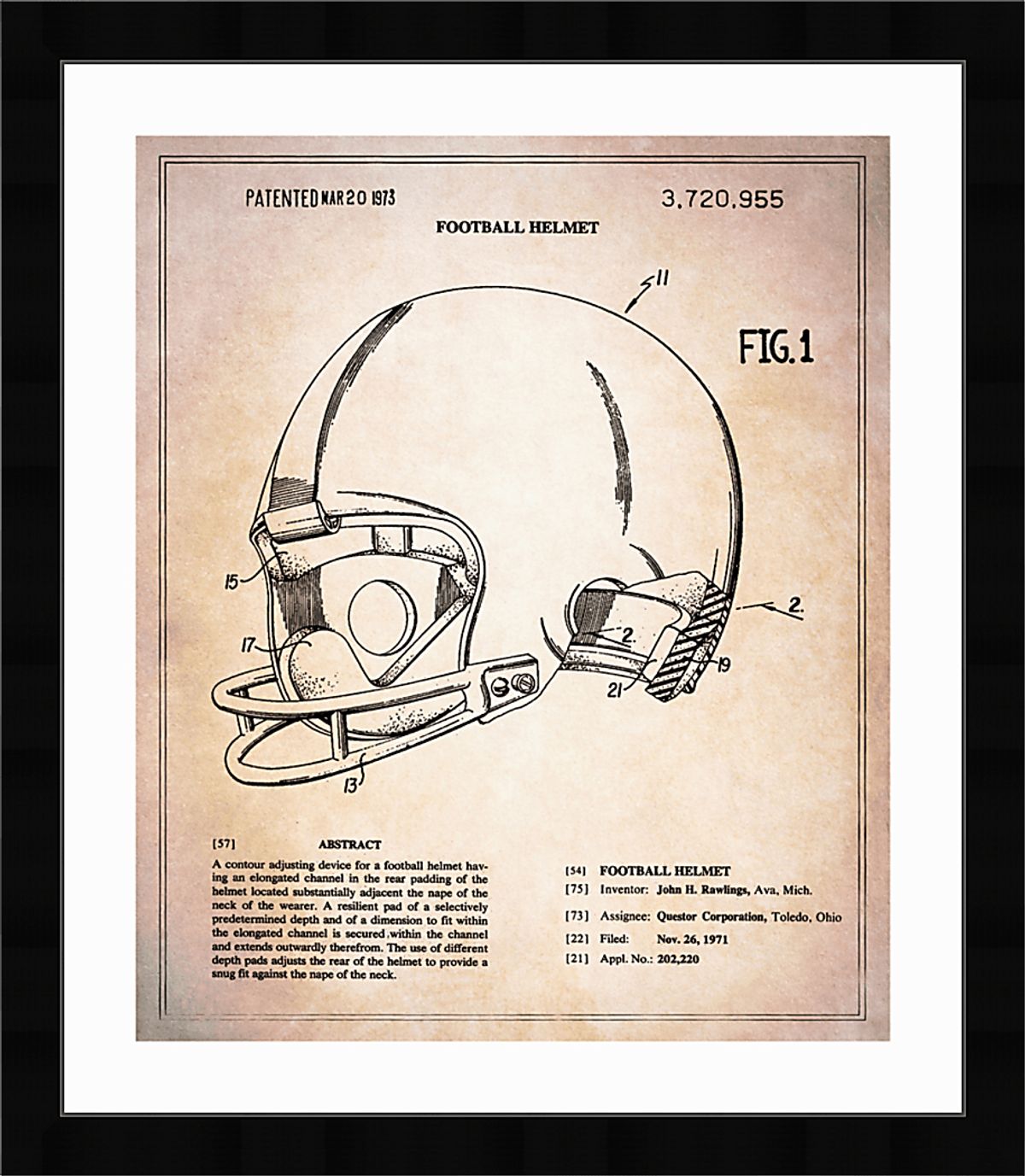 Helmet Blueprint II Artwork | Rooms to Go
