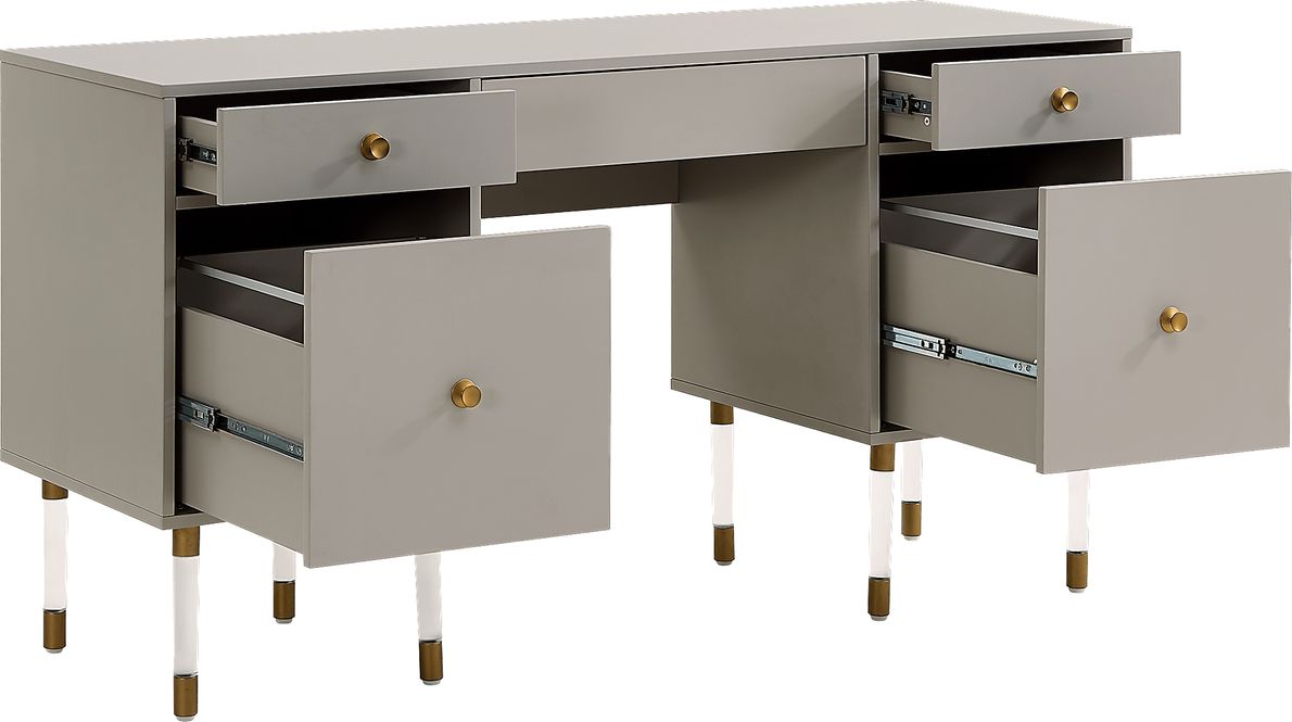 Helston Way Gray Desk - Rooms To Go