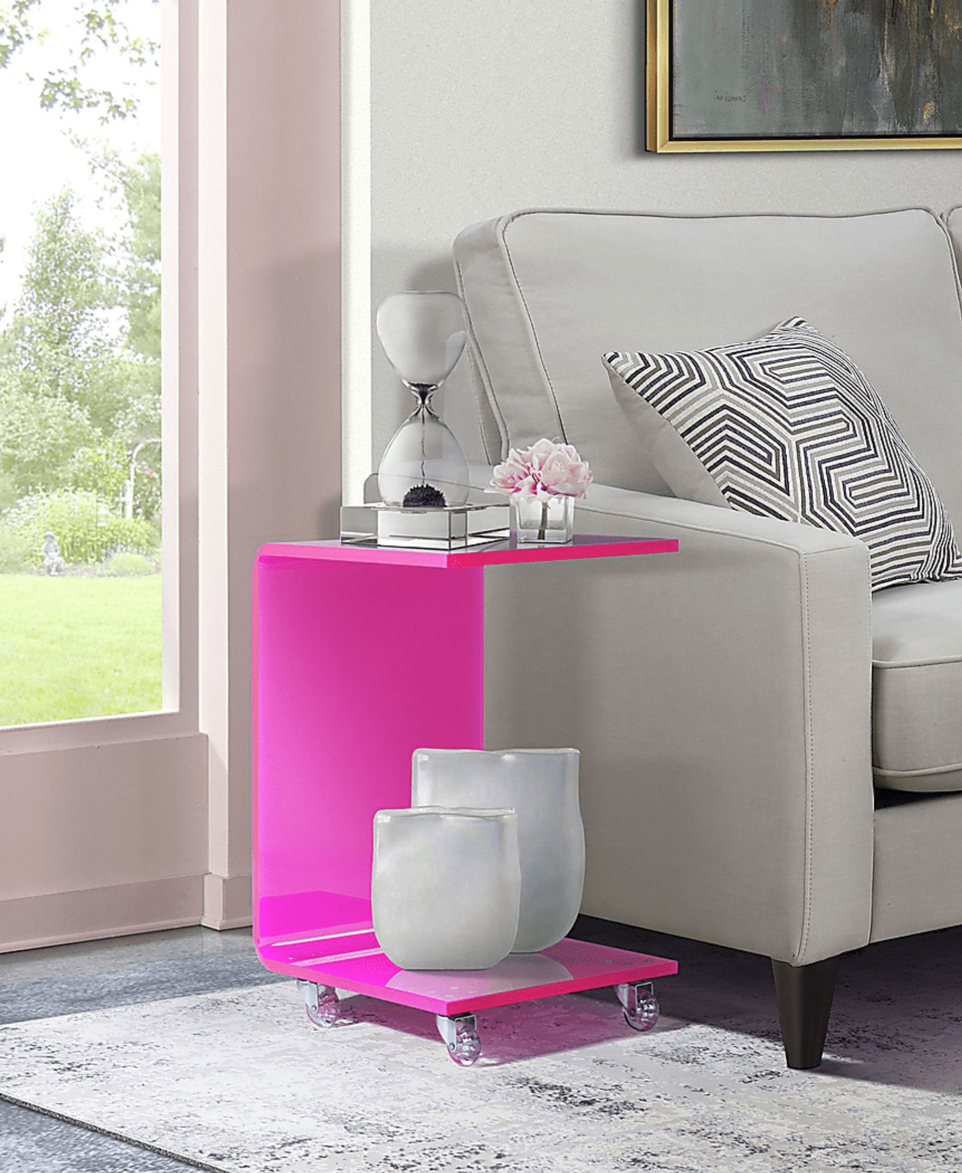 Hemperly Red Colors Accent Table | Rooms to Go