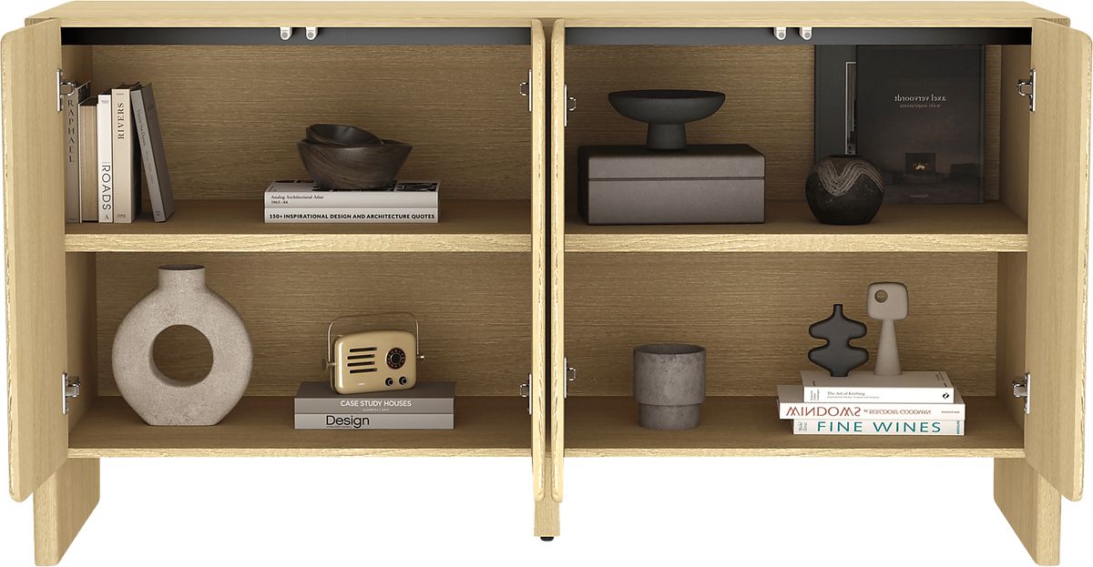 Herosunny Natural Light Wood Sideboard | Rooms to Go