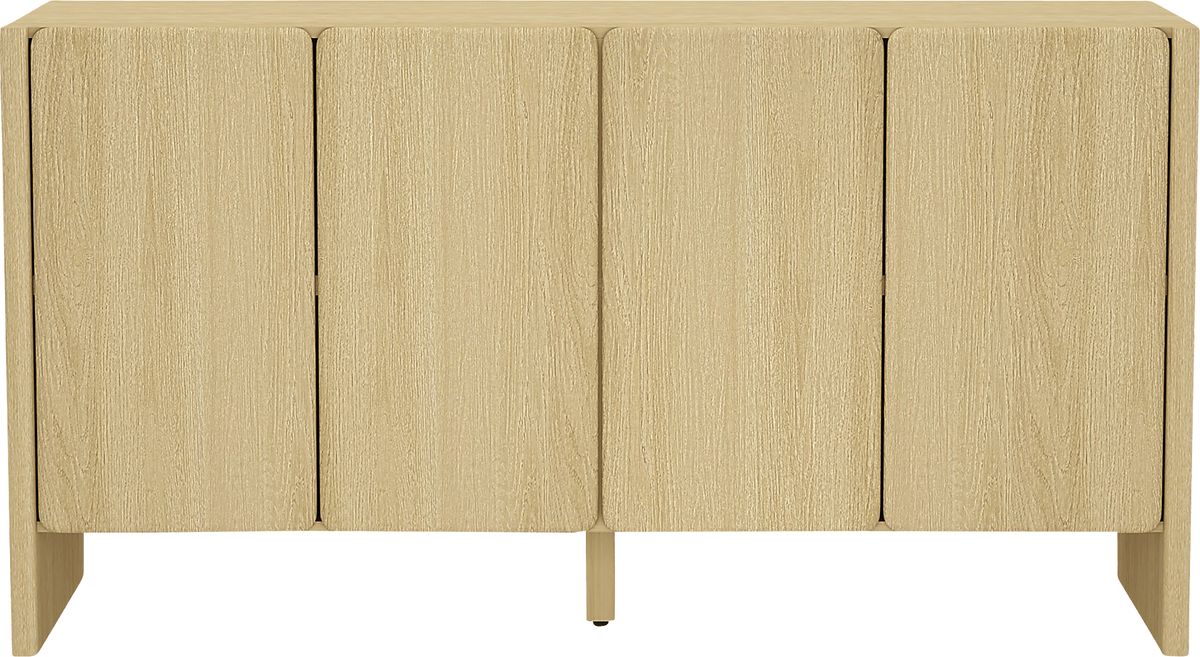 Herosunny Natural Light Wood Beige,White Sideboard | Rooms to Go