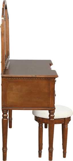 Hervel Cherry Dark Wood Vanity | Rooms to Go