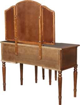 Hervel Cherry Dark Wood Vanity | Rooms to Go